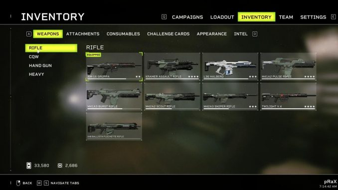Aliens Fireteam Elite: All Weapons List (V1.0) - KosGames