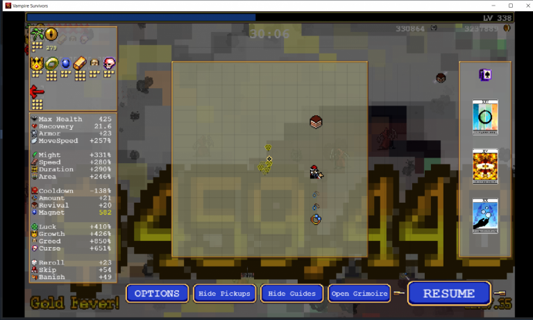 Vampire Survivors: Best Gold and Egg Farming Build - KosGames