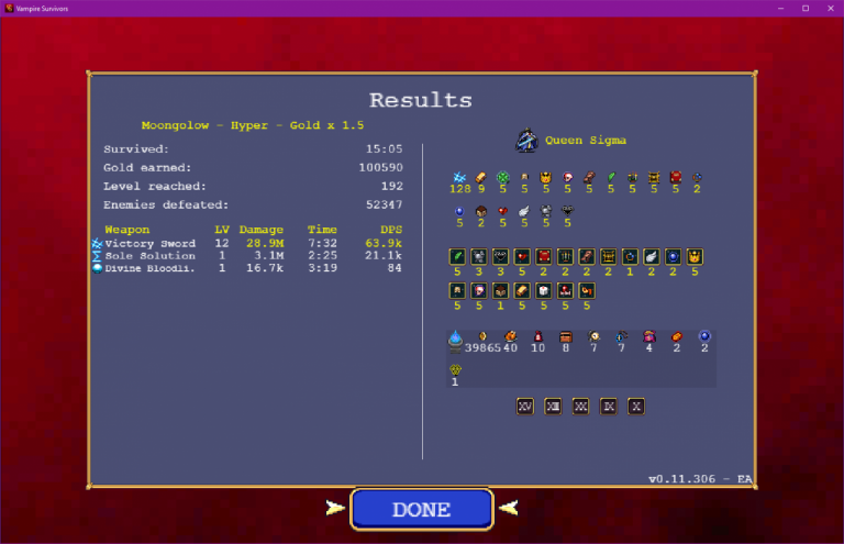Vampire Survivors: Quick and Easy Gold Farm Guide for Queen Sigma ...
