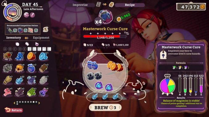 Potionomics: All Masterwork 5 Star Potions (Recipes) - KosGames