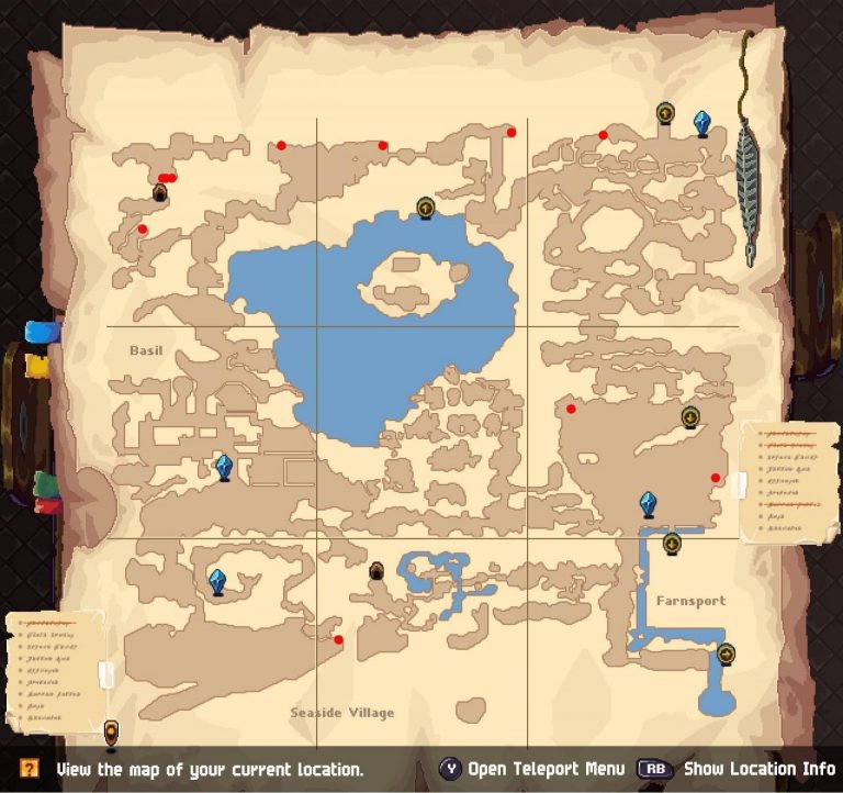 Chained Echoes: Crystal Location Map - KosGames