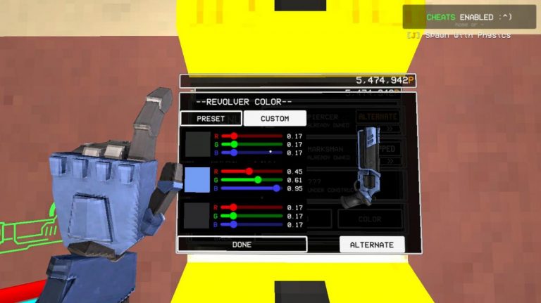 ULTRAKILL: V1 Color Palette for Weapons - KosGames