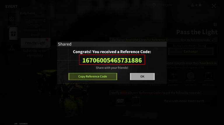 Lost Light: Reference Codes Guide - KosGames