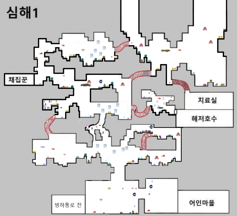 DAVE THE DIVER: ブルーホール深度マップ (アイテムとタツノオトシゴ) - KosGames