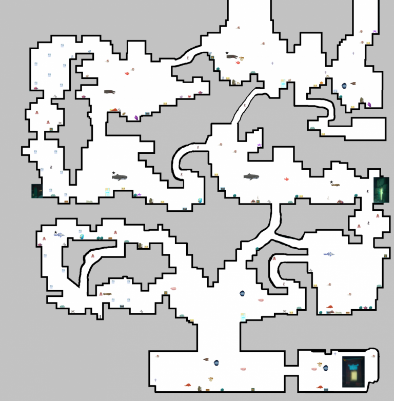 DAVE THE DIVER: ブルーホール深度マップ (アイテムとタツノオトシゴ) - KosGames